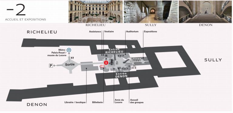 Planta das coleções do Louvre - Guia do Louvre Planta das coleções do Louvre - Guia do Louvre